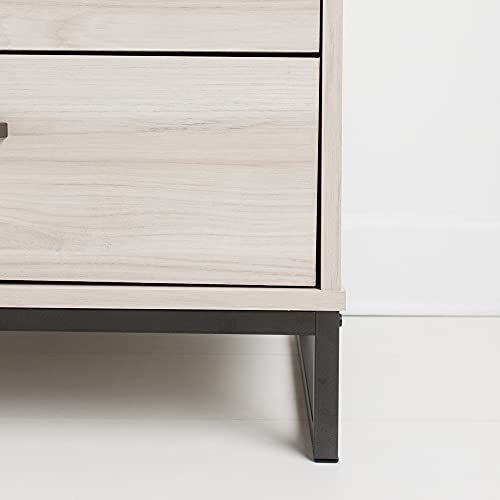 Signature Design by Ashley Socalle Modern Industrial 3 Drawer Chest of Drawers, Natural Beige