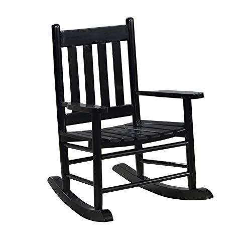 Coaster Furniture Country Farmhouse Kids Solid Wood Rocking Chair Slat Back Black 609451