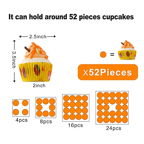Cupcake Stand, 4 Tier Cupcake Stand for 50 Cupcakes, Square Tiered Cupcake Tower, Clear Acrylic Cupcake Holder, Dessert Stands for Party, Wedding, Birthday, Baby Shower, Halloween