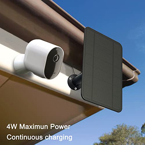 4W 6V Solar Panel Compatible with Arlo Pro 3/Pro 4/Arlo Ultra/Ultra 2 & Arlo Go 2 only, Includes Secure Wall Mount, IP65 Weatherproof,13.1ft Power Cable-Black