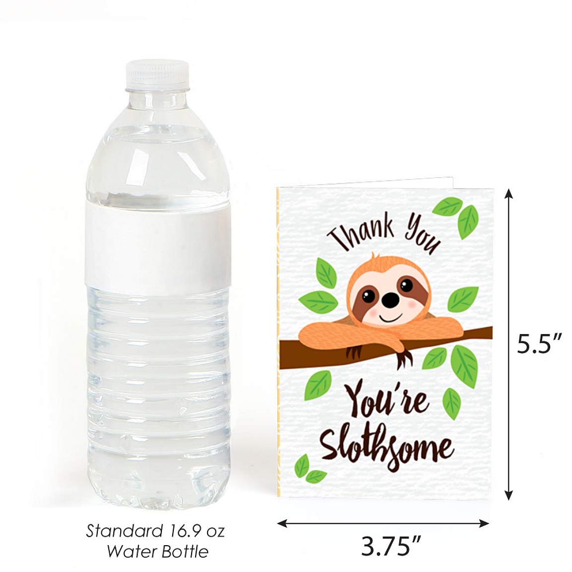 Big Dot of Happiness Let's Hang - Sloth - Baby Shower or Birthday Party Thank You Cards (8 count)