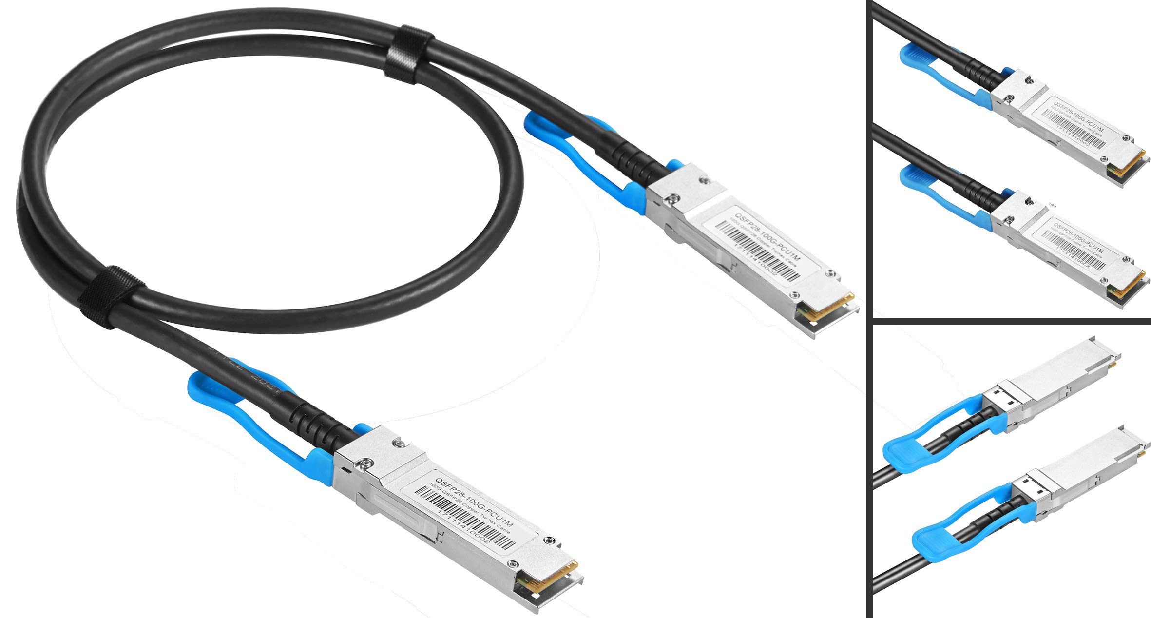 Macroreer 100G QSFP28 DAC Cable - 100GBASE-CR4 QSFP28 to QSFP28 Passive Direct Attach Twinax Copper Cable Compatible with Mellanox MCP7H00-A01, 1-Meter (3.3ft)