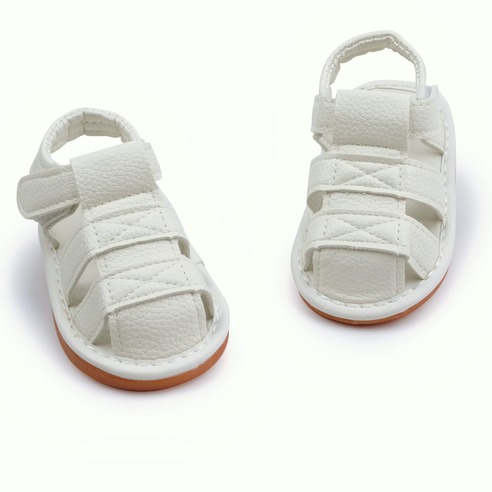 WILLFUN Baby Boy Girl Summer Infant Squeaky Sandals Premium Rubber Sole Closed-Toe Non-Slip Shoes Toddler First Walkers