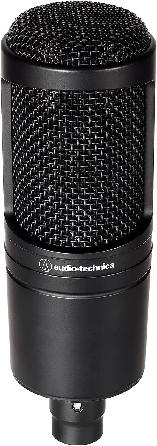 Audio-Technica AT2020 Cardioid Condenser Studio XLR Microphone, Black, Ideal for Project/Home Studio Applications & Focusrite Scarlett Solo (3rd Gen) USB Audio Interface with Pro Tools | First