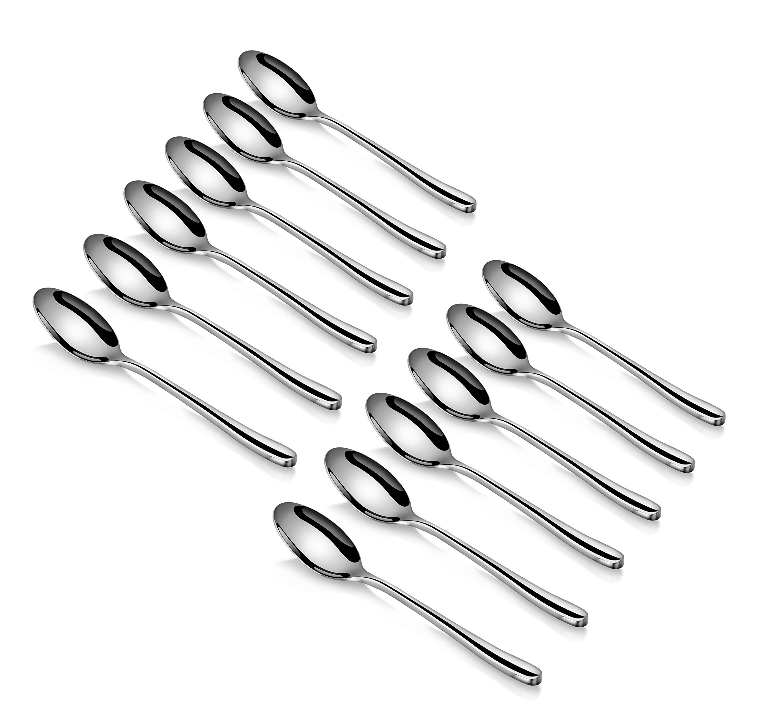 Artaste 56488 Rain II Forged 18/10 Stainless Steel Teaspoon, 7-Inch, Set of 12