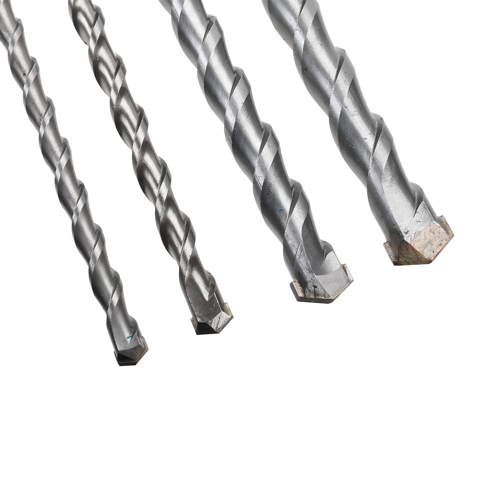 SDS Plus Rotary Hammer Drill Bits 20pcs SDS+ Carbide Tip Concrete Masonry Hole Tools with Storage Case Drill Bits Size Range 3/16"~13/16"