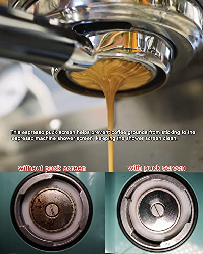 53.5mm Espresso Puck Screen, Reusable 1.7mm Thickness 100μm Stainless Steel Professional Barista Coffee Filter Mesh Plate for Espresso Portafilter Filter Basket (53.5mm)