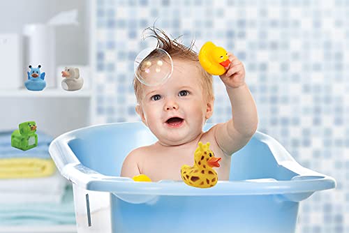 Assorted Rubber Ducks Toy Duckies for Kids and Toddlers, Bath Birthday Baby Showers Classroom, Summer Beach and Pool Activity, 2" Inches (25-Pack)