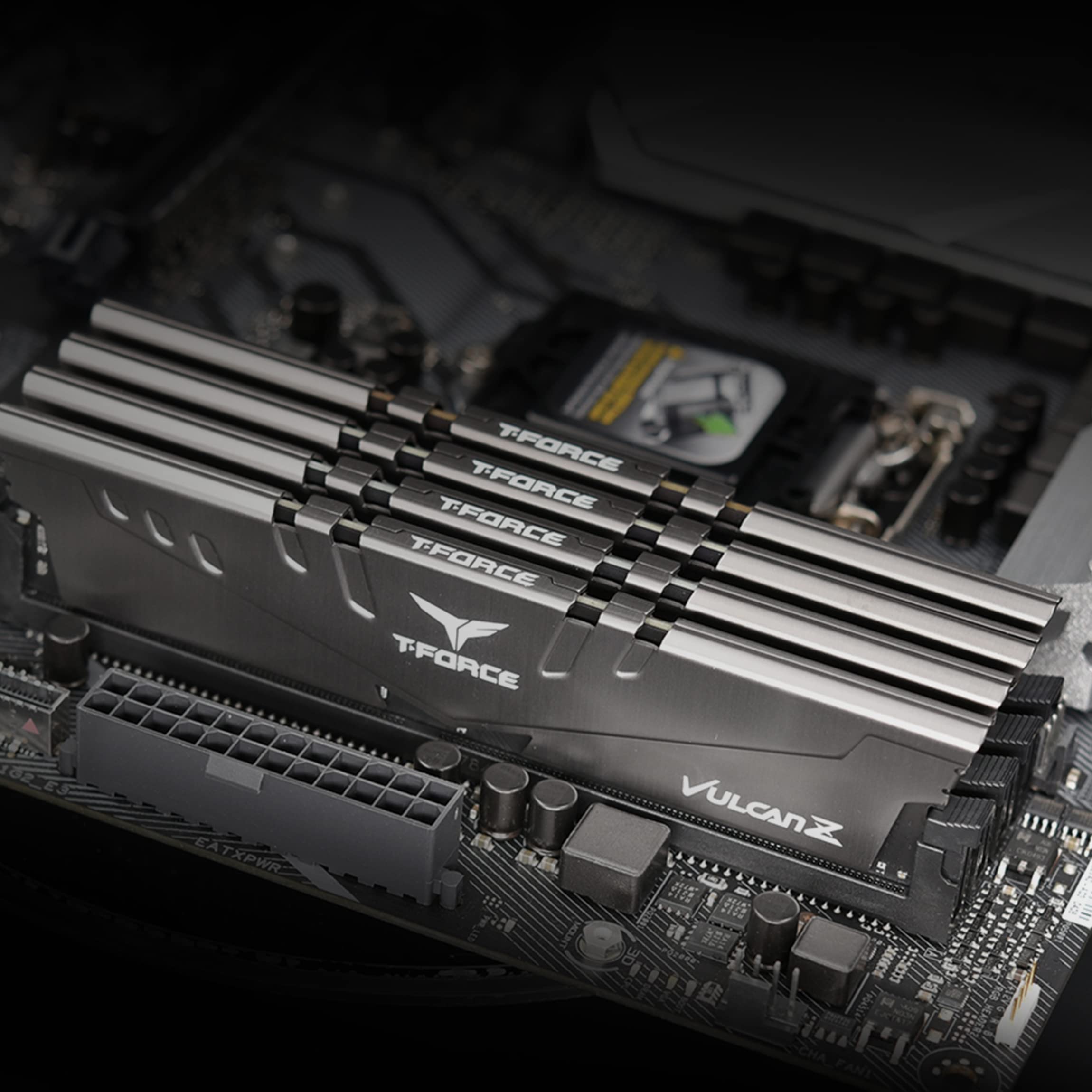 TEAMGROUP T-Force Vulcan Z DDR4 16GB Kit (2x8GB) 3200MHz (PC4-25600) CL16 Desktop Memory Module Ram (Gray) - TLZGD416G3200HC16CDC01