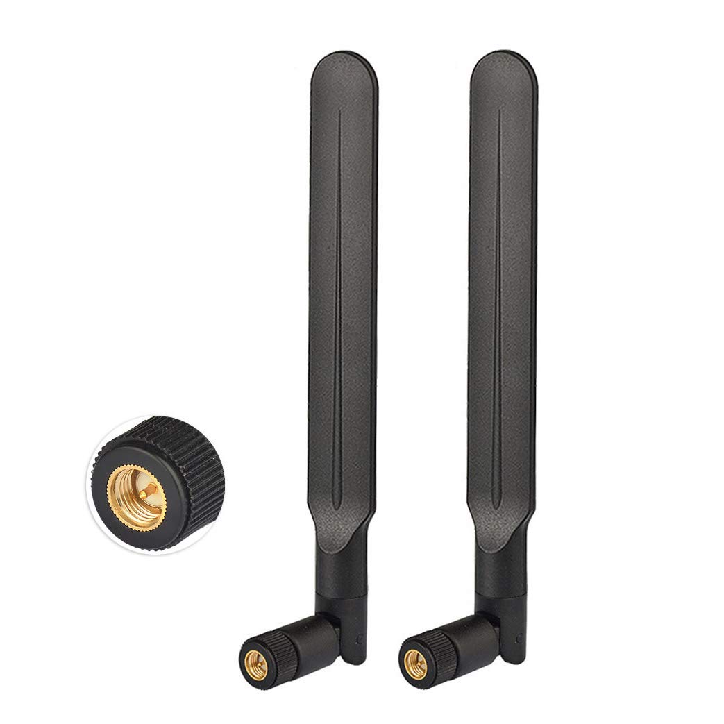 Bingfu 4G LTE 3dBi External SMA Male Antenna (2-Pack) Compatible with 4G LTE Wireless Router CPE Hotspot Industrial IoT Router Cellular Gateway Terminal Outdoor Cellular Security Camera