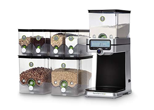 PantryChic SmartCanister, LARGE, Stores, Measures & Dispenses Dry Ingredients - PantryChic Smart Storage System SOLD SEPARATELY - BPA-Free Airtight Canisters Ideal for Flour, Sugar, Rice & Coffee