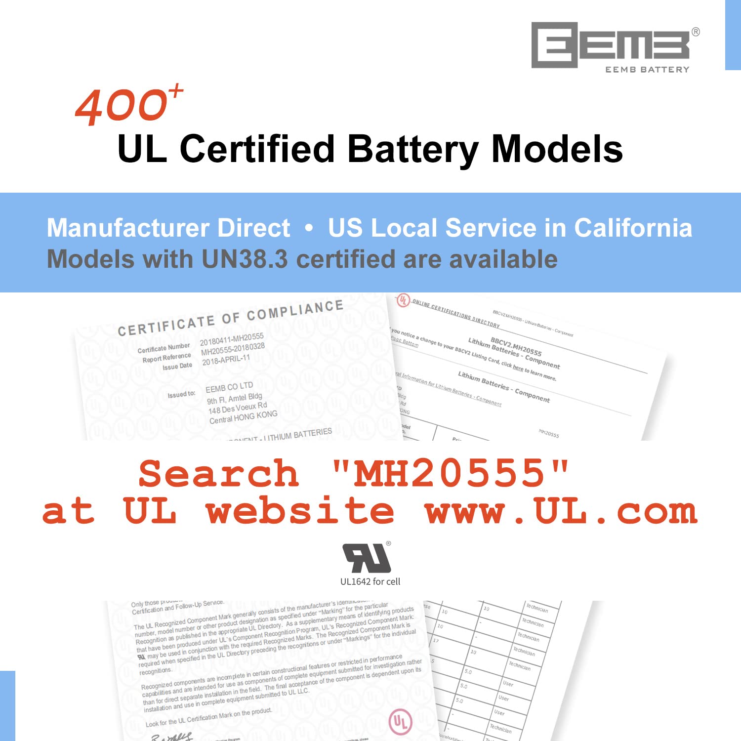 EEMB CR 1/2 AA Series Lithium 3 V 900 mAh Cylindrical Battery CR14250BL 14250SE Not Rechargeable for Scuba Diving Electronics Specialized Laboratory Equipment UL Certified