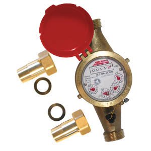 Assured Automation WM-NLCH Series Lead Free Brass HOT Water Meter 1 1/2" with Pulse Output