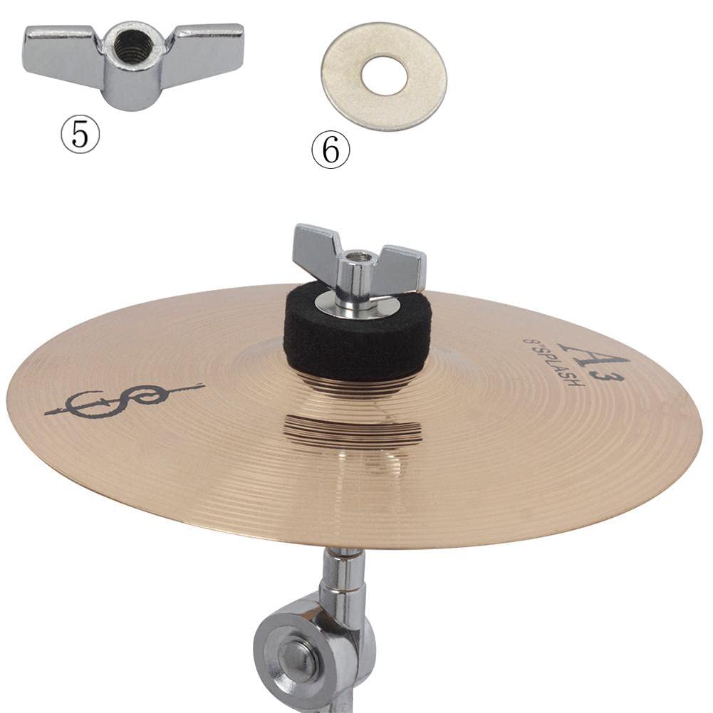 23PCS Cymbal Replacement Accessories, Cymbal Stand Felts, Drum Cymbal Felt Pads Include Wing Nuts, Felt Cymbal Sleeves with Base Wing Nuts, Washer, Sleeves and Base Wing Nuts Replacement (Black)