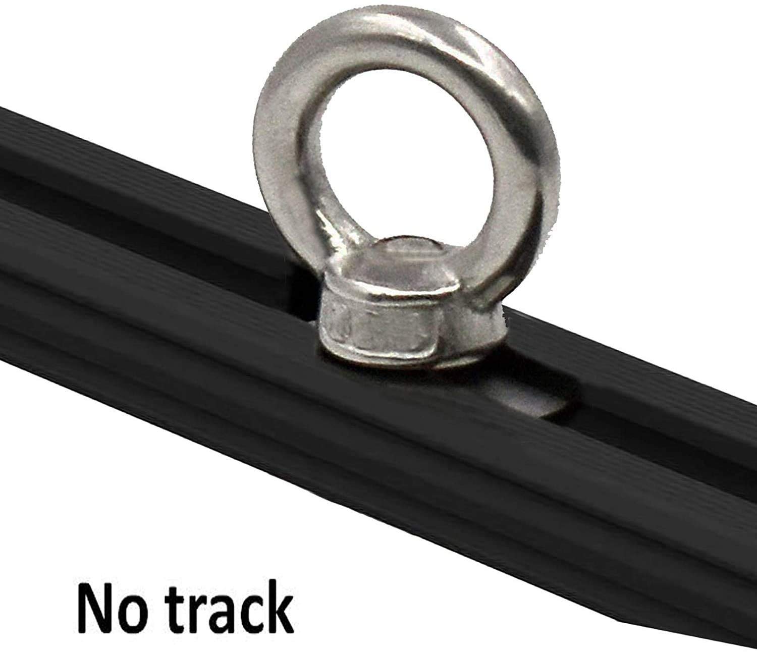 2 pack M8 Full Heavy-Duty Stainless Steel - Kayak Track Mount Rail Tie Down Eyelet to Hold Your Bungee Cord or Ropes - Quick Release Rail Tie Down Anchor - No Track - Can be Used for anchoring