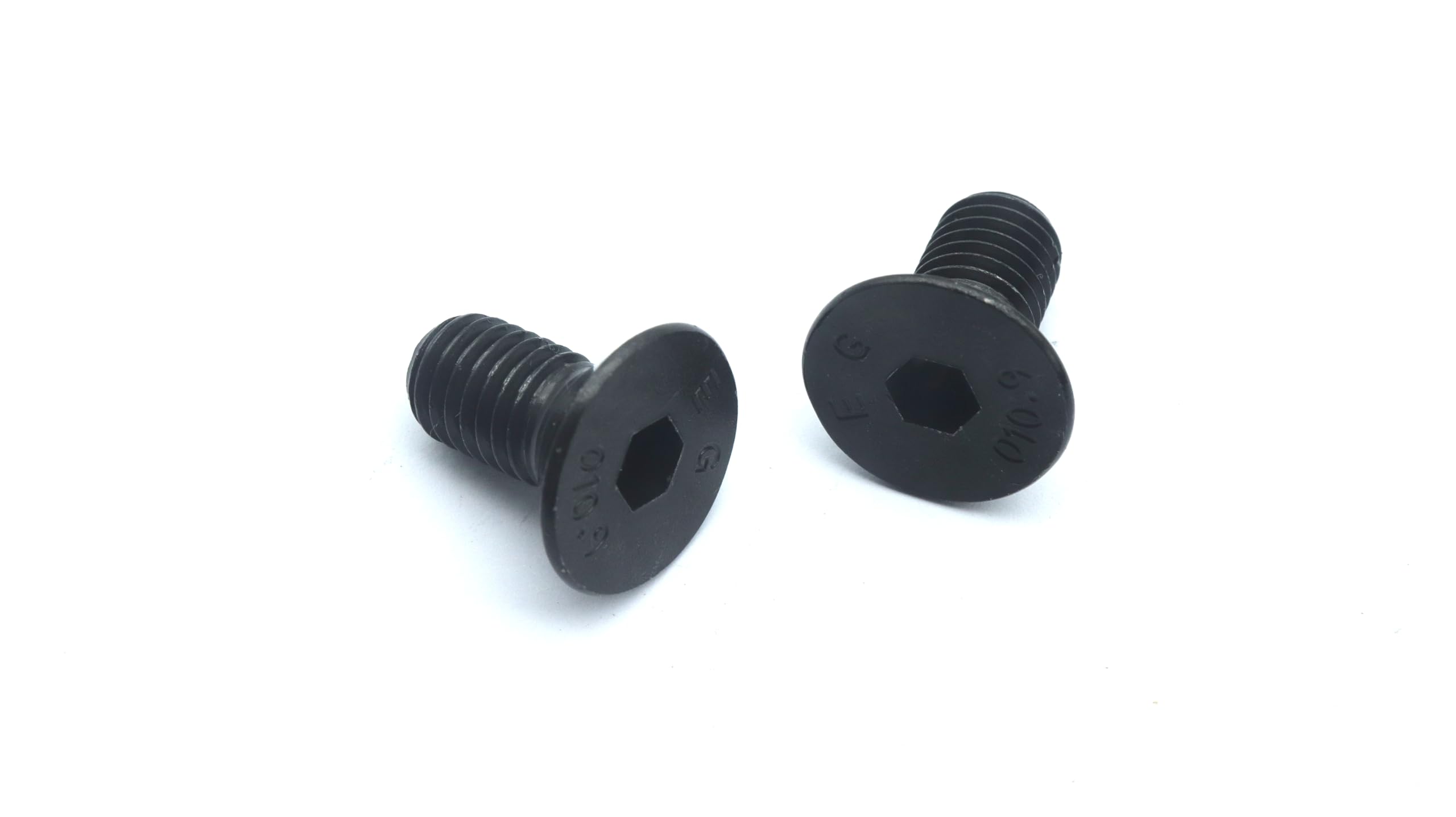 binifiMux 10pcs M10 Black Flat Hex Socekt Cap Bolts 10.9 Grade Alloy Steel (M10x25mm)