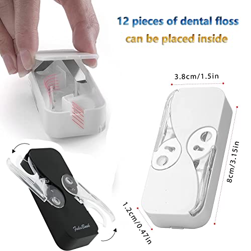 4PCS Flosser Dispenser Refillable,Portable Travel Floss Case,Dental Floss Dispenser Automatic Dental Floss Picks Cases for Teeth Cleaning