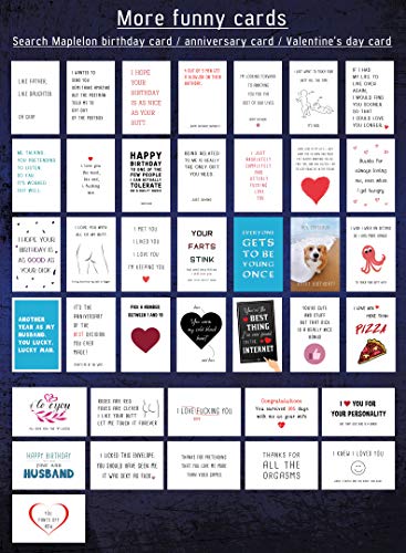 Maplelon Funny Touch Butt Love Card, Naughty BF GF Husband Wife Card, Cute Anniversary Card, Romantic Cardā¦