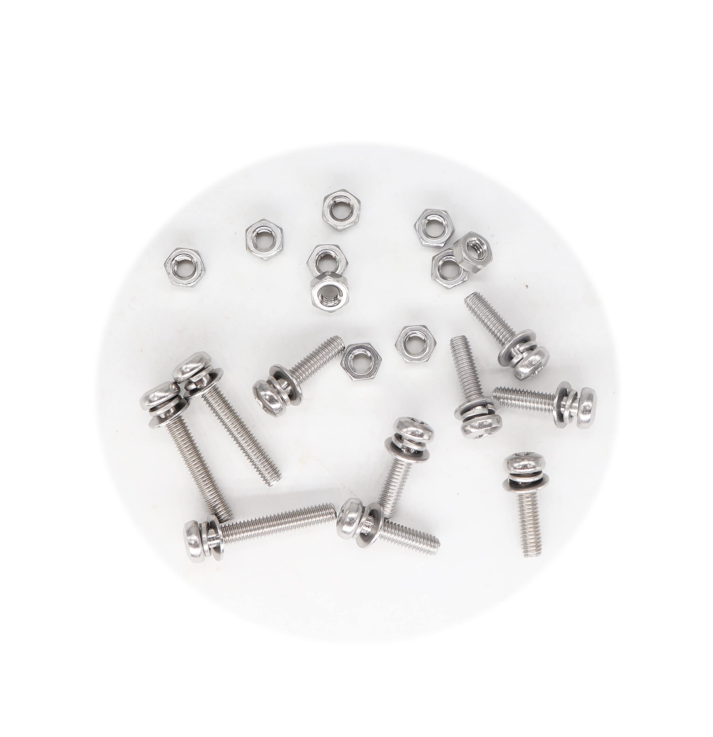 binifiMux 240pcs M4 Torx Pan Head with Pin Security Combine Screws with M4 Hex Nuts Assortment Kit, 304 Stainless Steel, M4 x 6mm/ 8mm/ 12mm / 14mm / 18mm
