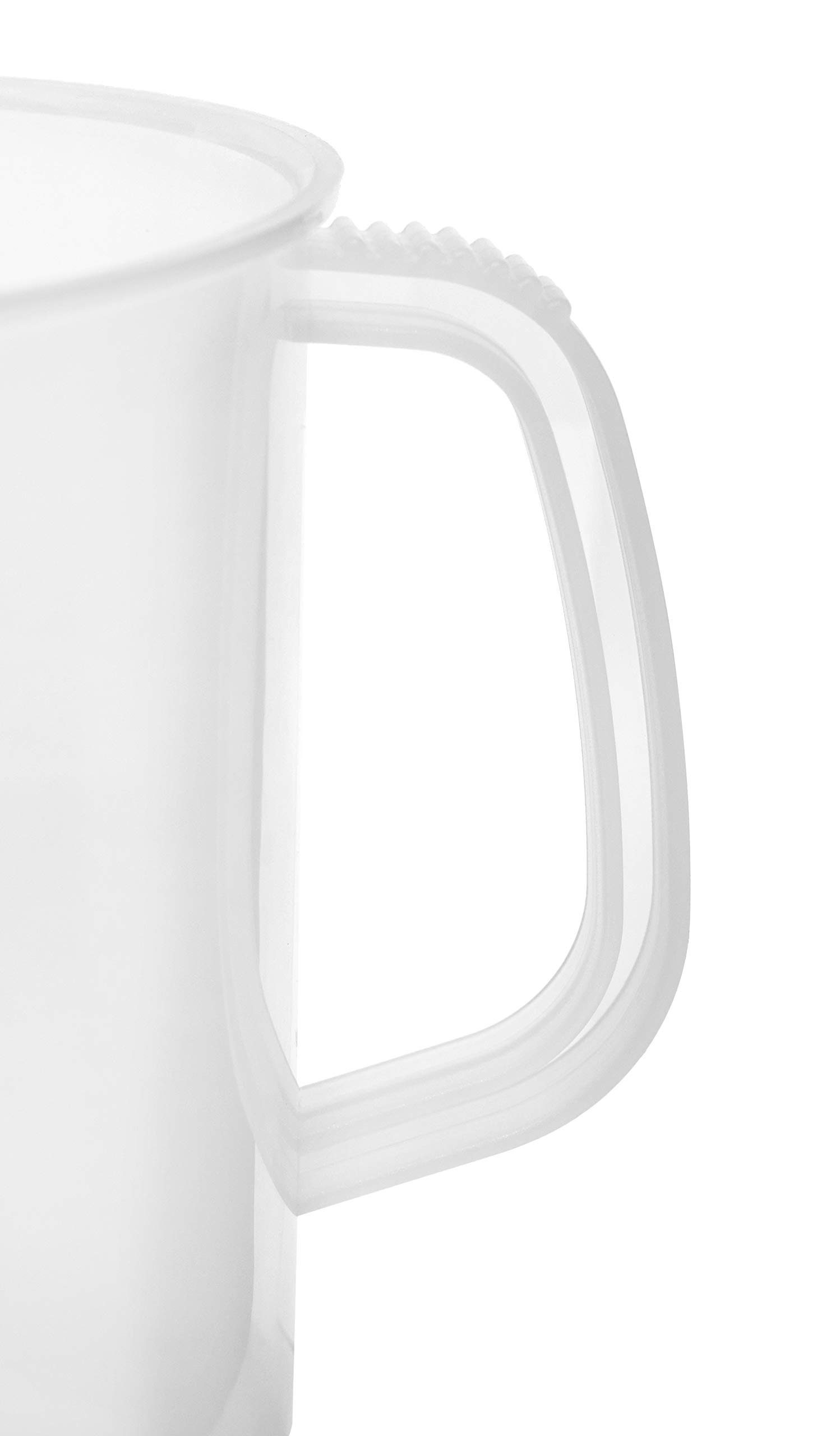EISCO 2pcs Plastic Pitcher Set, 1000mL & 2000mL (1L & 2L) - Short Form, Euro Design - Molded Graduations - Chemical Resistant & Autoclavable Polypropylene - Measuring Jug