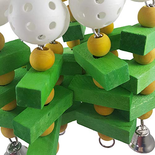 Keersi Medium Large Bird Chew Toy Wood Block for Parrot Parakeet Cockatiel Conure Cockatoo African Grey Macaw Eclectus Amazon Lovebird Budgie Cage