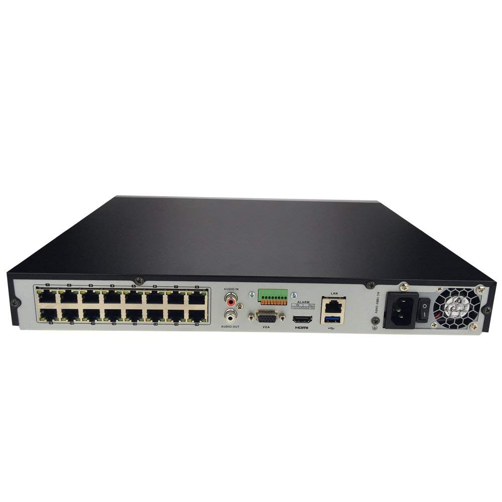 Hikvision DS-7616NI-I2/16P 16CH 16POE 12Mp Resolution 16CH POE NVR for IP Camera Support Two way Audio and Alarm In/OUT (Renewed)