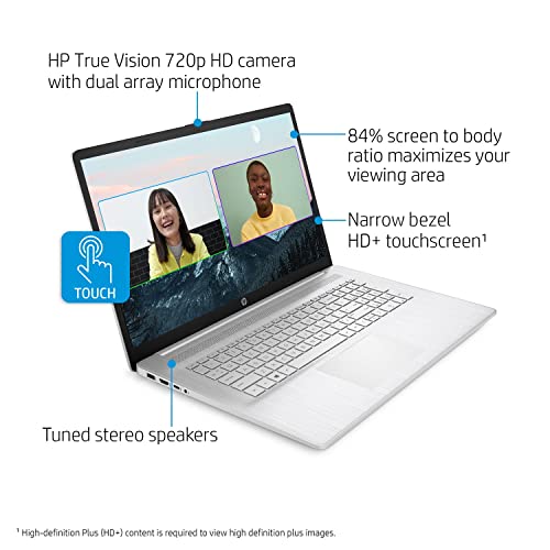 HP [Windows 11 Pro] 17.3" HD Touchscreen Business Laptop, AMD Ryzen 5-5500U, 16GB RAM, 512GB SSD, HDMI, WiFi, Type-C, Full-Size Keyboard, Numeric Keypad, Long Battery Life