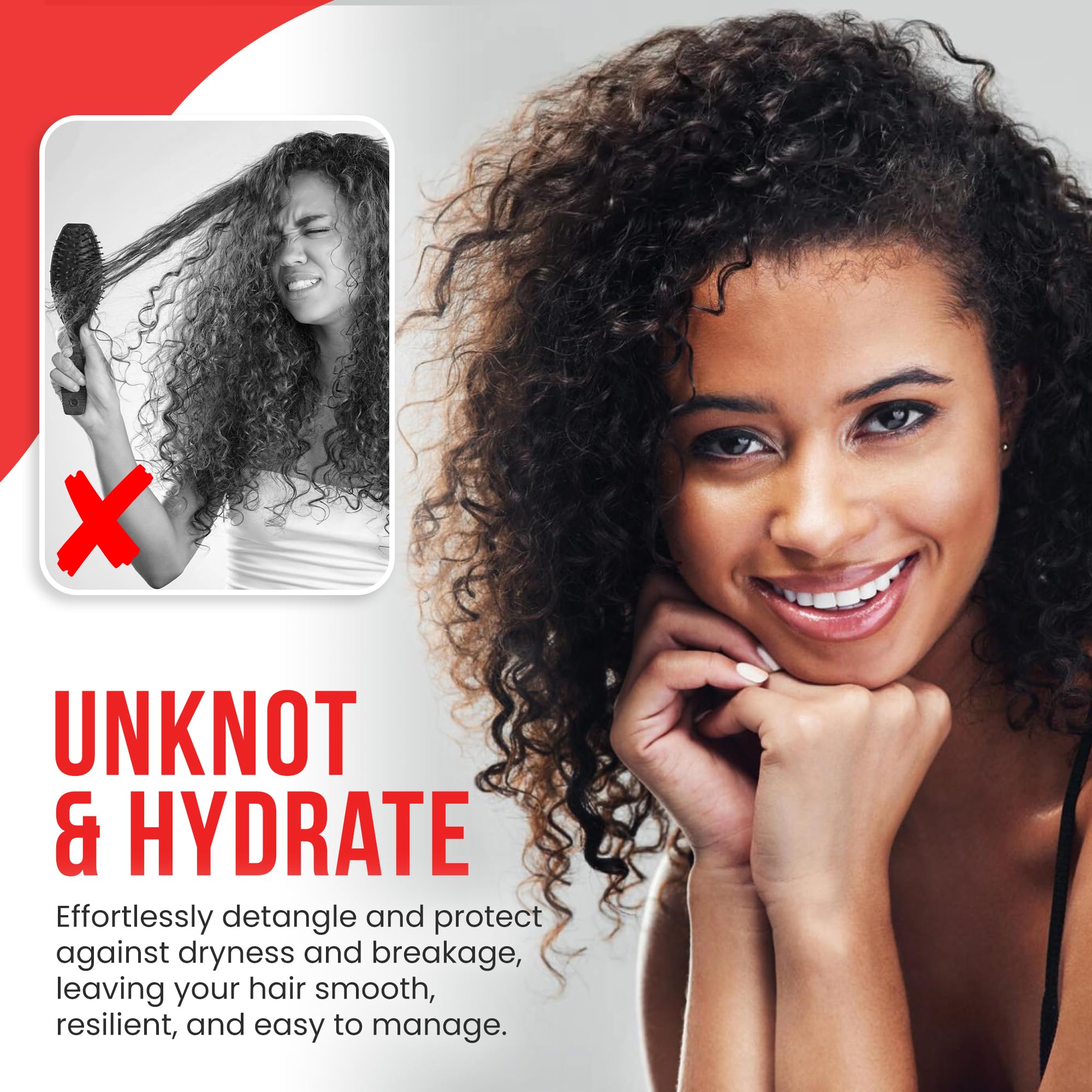 Biocare StrongEnds Moisturizing Leave-In Conditioner & Detangler Cream, Miracle Repair for All Hair Types & Hair Styles - Prevents Split Ends & Breakage, Infused with Honey & Shea Butter, 16 oz.