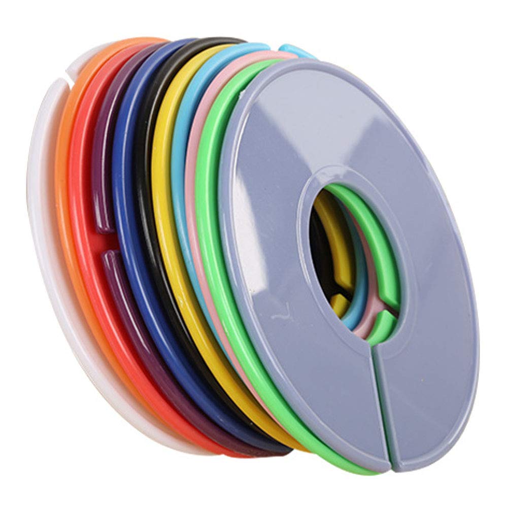 Teensery 15 Pieces Round Clothing Size Dividers Blank Plastic Closet Hanger Dividers for Home or Clothing Store (Color Random)
