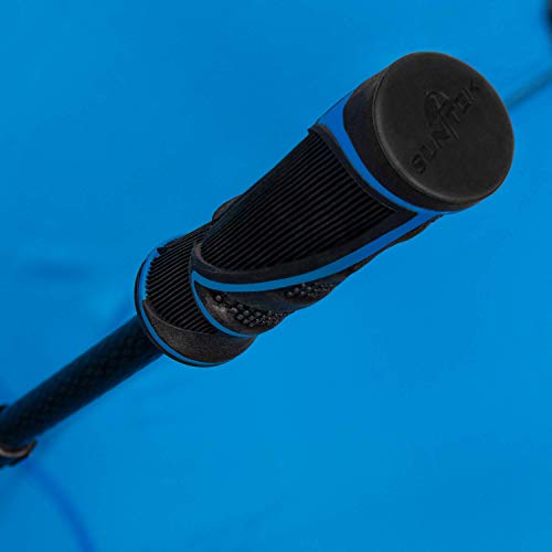 SunTek | Solaire 62" Umbrella | Windproof & Waterproof Umbrellas with Vented Double Canopy | Reflective UV Protection | Large Umbrella for Golf, Sport, & Travel (Blue)