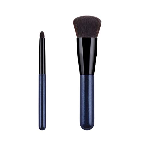 2PCS Wooden Foundation Cosmetic Eyebrow Eyeshadow Brush Makeup Brush Sets