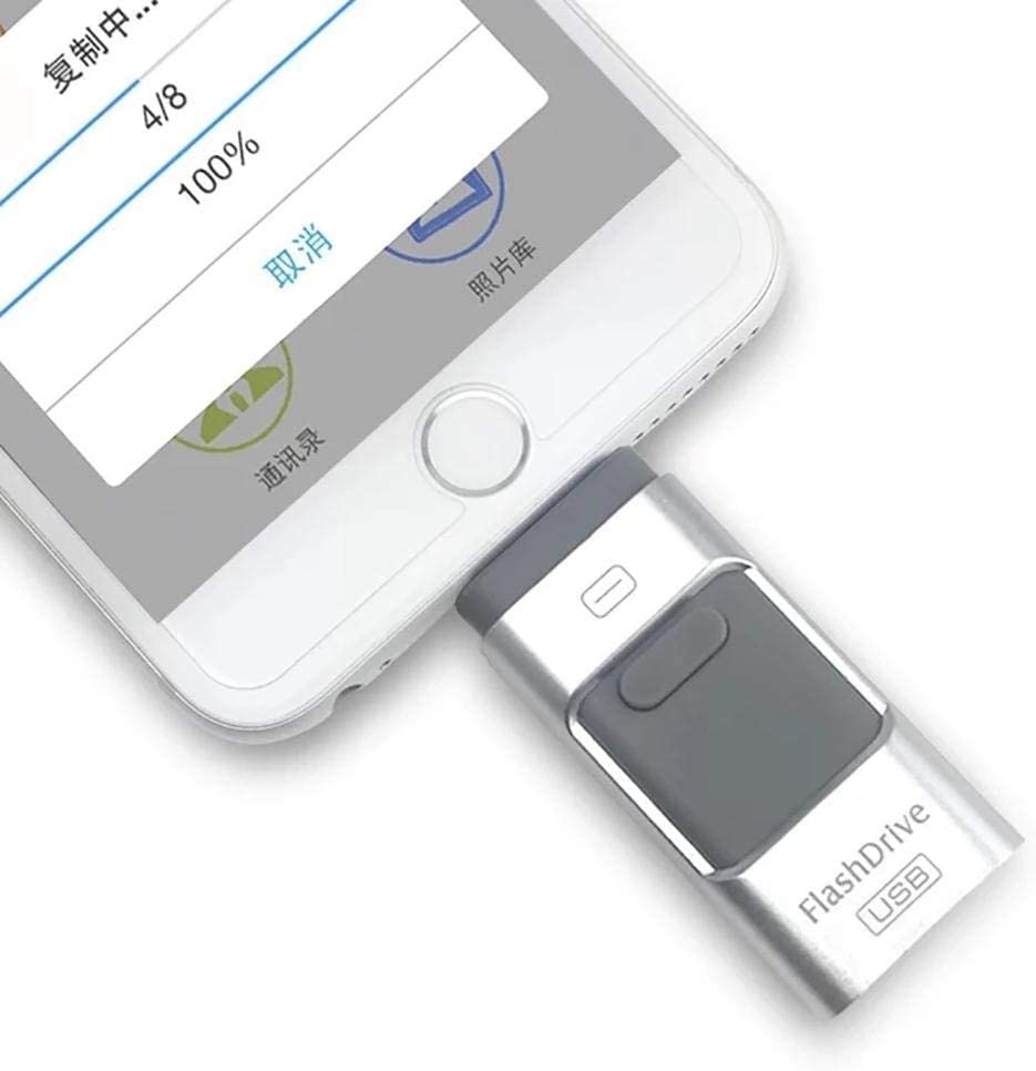 512GB USB Flash Compatible with iPhone iPad & PC, 3-in-1 USB A Micro USB & iPhone Connector Thumb Drive Memory Stick