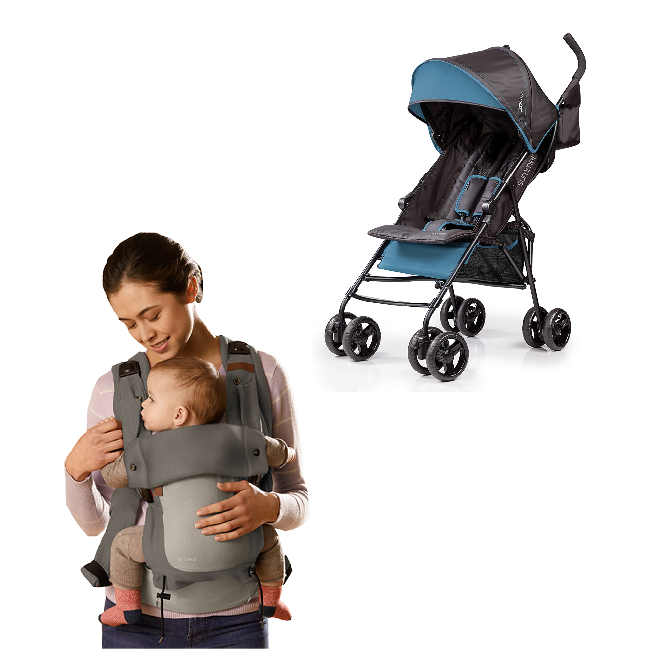 Summer 3Dmini Convenience Stroller and Born Free® WIMA Baby Carrier Bundle [Amazon Exclusive]