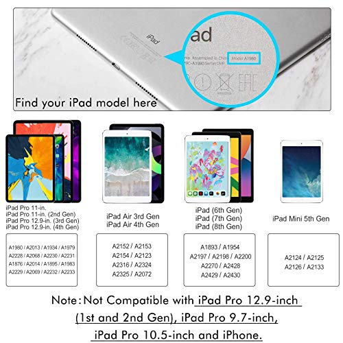 MEKO Upgraded Fine Tip Stylus Pen with Palm Rejection, Compatible for 2018&2019&2020 Apple iPad Pro 11/12.9 Inch 3rd&4th Gen, iPad 6th/7th/8th Gen/Air 3rd/4th Gen/Mini 5th Gen Digital Pencil -Black