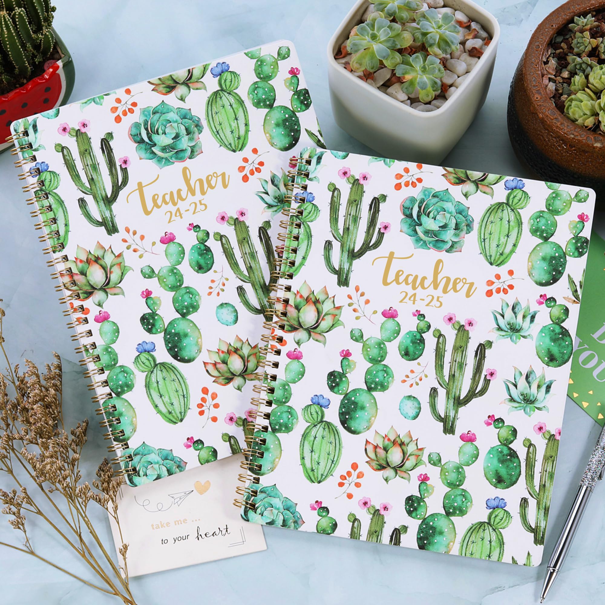 2024-2025 Teacher Planner - Lesson Planner 2024-2025 from Jul 2024 - Jun 2025, 8'' x 10'', Lesson Plan Book, Weekly & Monthly Lesson Planner with Quotes
