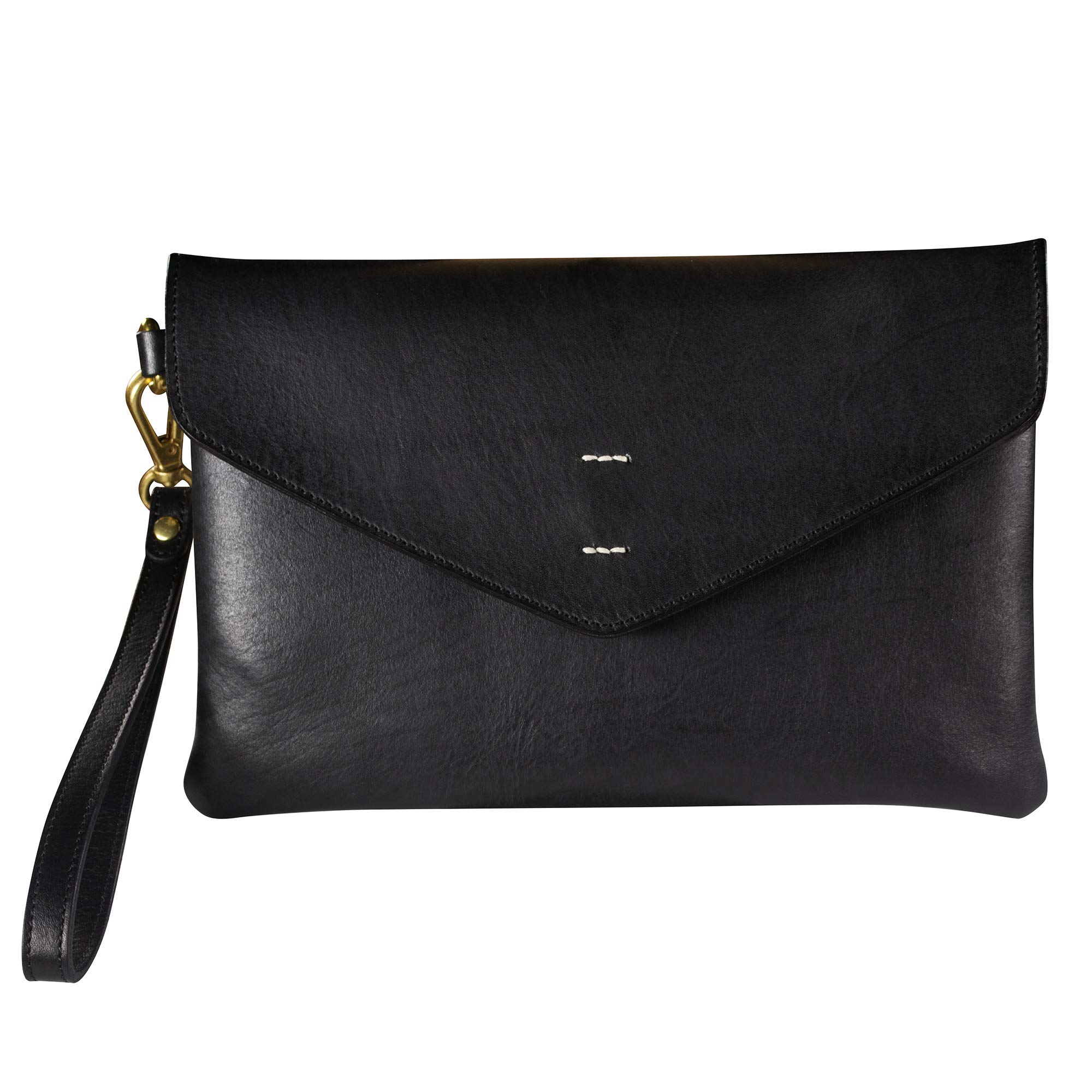 Ancicraft Wristlet for Women Leather Purse Wallet Envelope Clutch Handbags Black