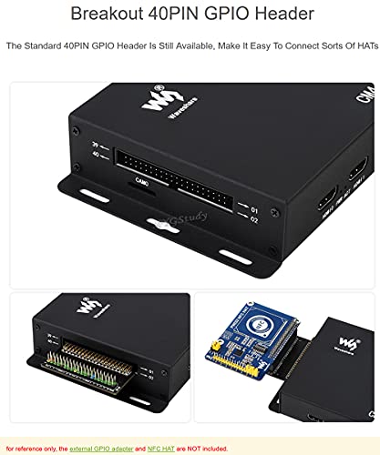 XYGStudy Metal Box (A) Designed for Raspberry Pi Compute Module 4 IO Board, Comes with Cooling Fan, to Build Your Own Raspberry Pi CM4 Mini PC Easily (CM4-IO-BOARD-CASE-A)