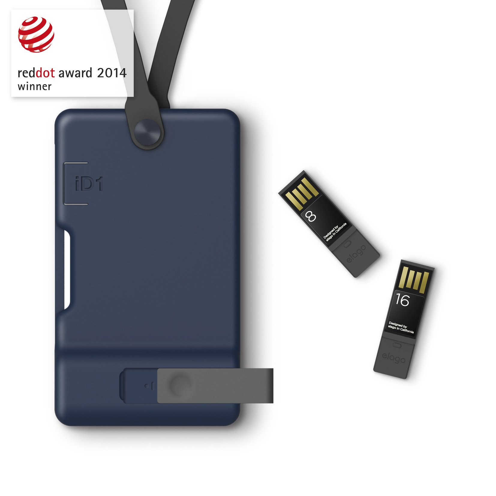 elago iD1 USB ID Card Holder (reddot Design Award Winner 2014) - Jean Indigo(USB Flash Drive Not Included)