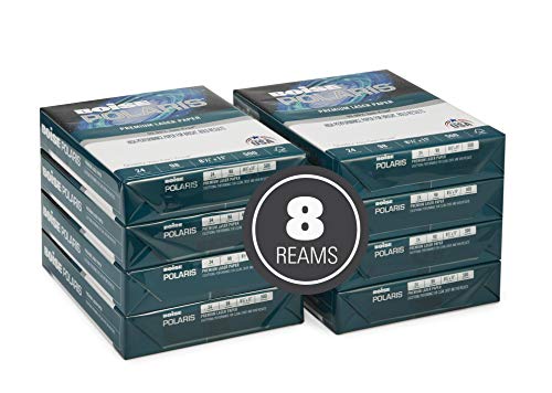 BOISE POLARIS Premium Laser Paper, 8.5" x 11" Letter, 98 Bright White, 24 lb., 8 Ream Carton (4,000 Sheets)