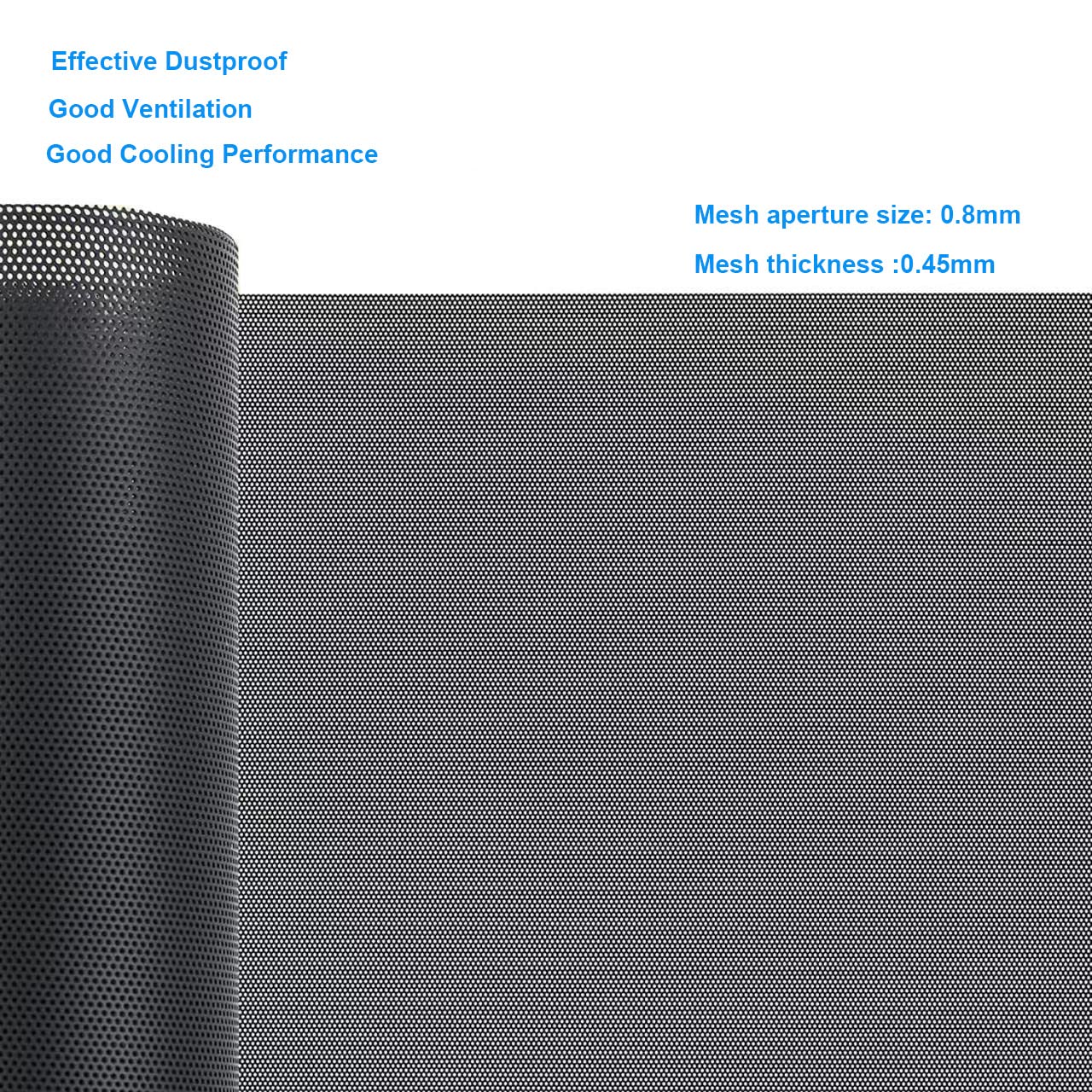 3Pack DIY PC Dust Filter, 400x300mm PVC Dust Mesh Filter for Computer PC Case, Magnetic Dust Cover with 10 PCS Magnetic Strips