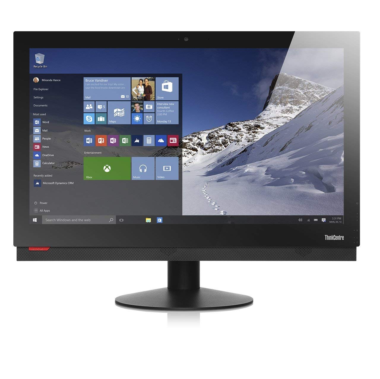 Lenovo ThinkCentre M900Z AIO - All In One - Computer, 23.8 FHD Display | Intel Core i5-6500 - 8GB DDR4 - 256 GB SSD, DVD - Windows 10 Pro (Renewed)