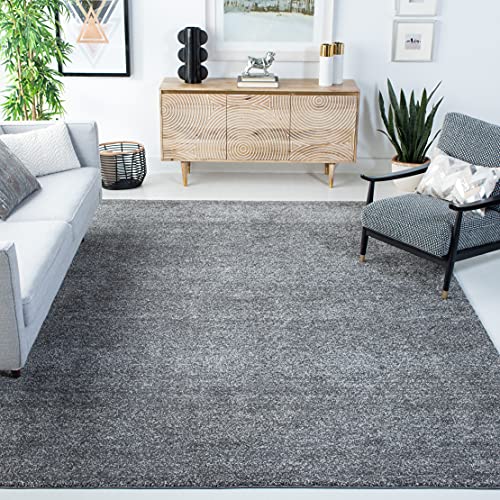 SAFAVIEH Retro Collection 5'5" x 7'6" Grey/Ivory RET560H Modern Non-Shedding Living Room Bedroom Dining Home Office Area Rug