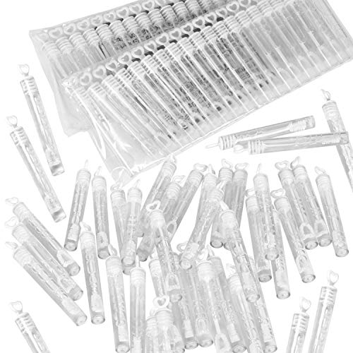 Narwhal Novelties 40 Count Mini Heart Bubble Wands β Great Wand Bubbles Party Favors for Weddings and Anniversaries