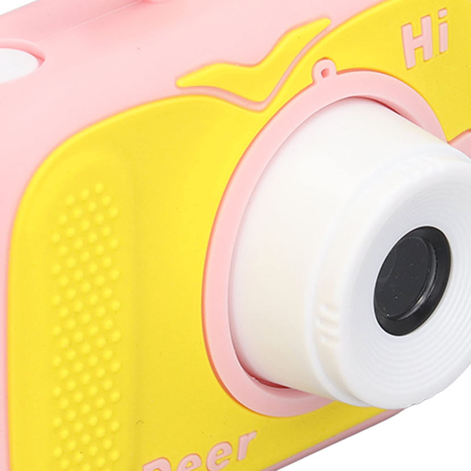 20MP Children Camera, 1080P HD Video Kids Digital Camera Silicone Shell Automatic USB Charging AI Face Recognition for Photography Game (Pink Yellow)