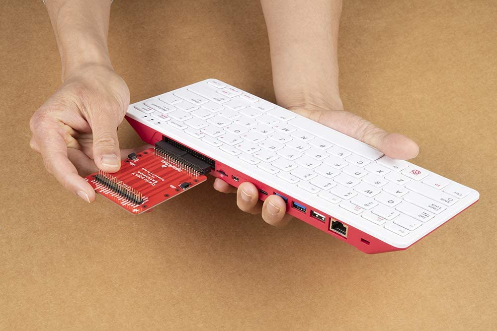 SparkFun Qwiic pHAT Extension Compatible with Raspberry Pi 400 (not Included) - extends 40 pin headers to a Vertical Position - 10 mounting Holes - 2X Qwiic Connections