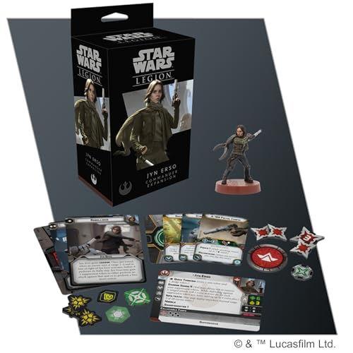 Atomic Mass Games Star Wars: Legion Jyn Erso Commander Expansion - Brave Rebel Leader! Tabletop Miniatures Game, Strategy Game for Kids and Adults, Ages 14+, 2 Players, 3 Hour Playtime, Made