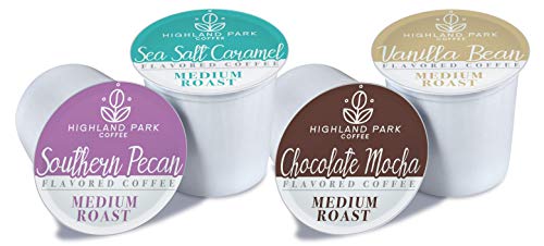 Highland Park Coffee Single Serve Coffee Pods Compatible with Keurig K Cup Brewers, Flavored, Variety, 80 Count