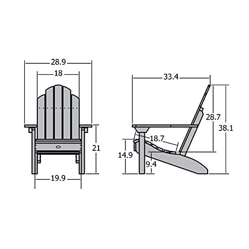 Highwood Classic Westport Adirondack Chair, Nantucket Blue