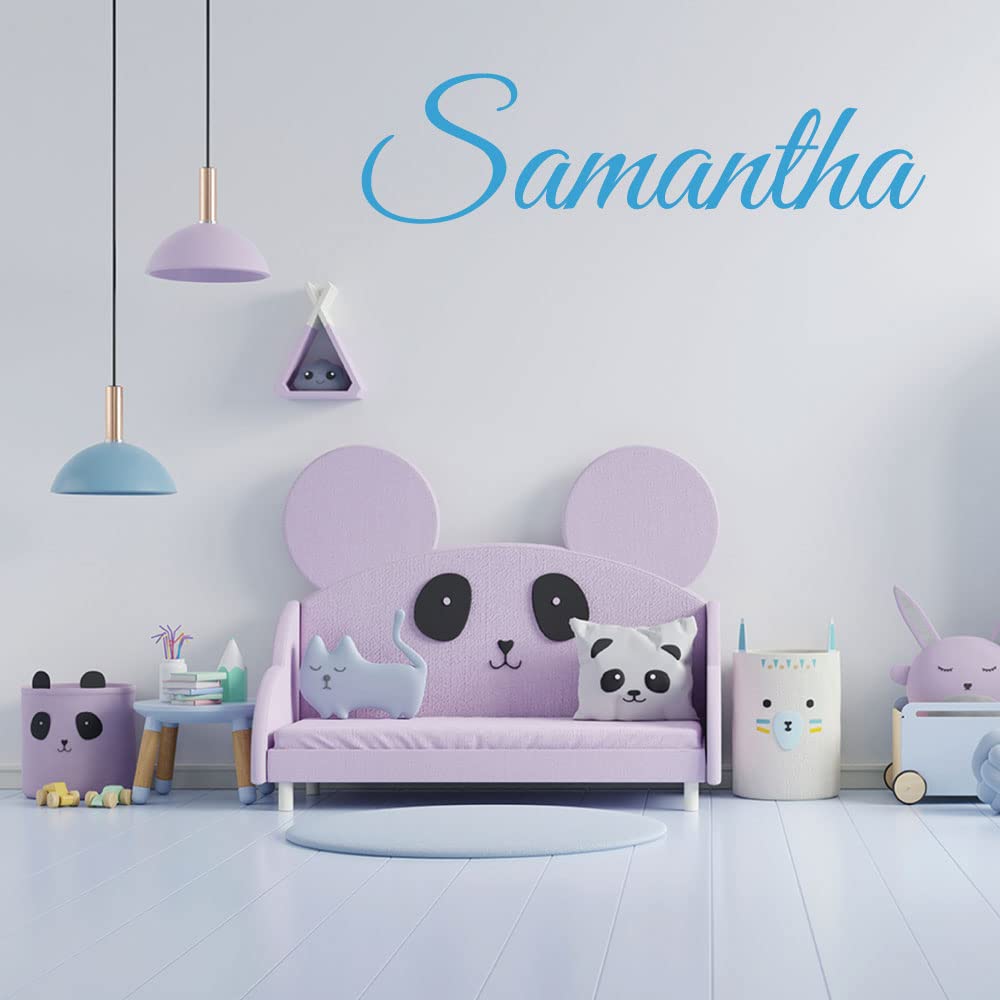 Personalized Name Nursery Wall Decal Vinyl Sticker | Multiple Font Options | Custom Kids Room Décor | Bedside Decals | Children’s Room | Car | Laptop