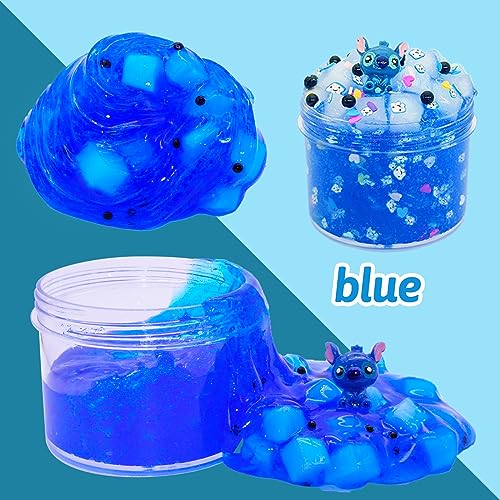 5 Pack Jelly Cube Crunchy Slime, Clear Slime Kit Super Soft and Non-Sticky, Birthday Gift Slime Party Favors for Girls and Boys